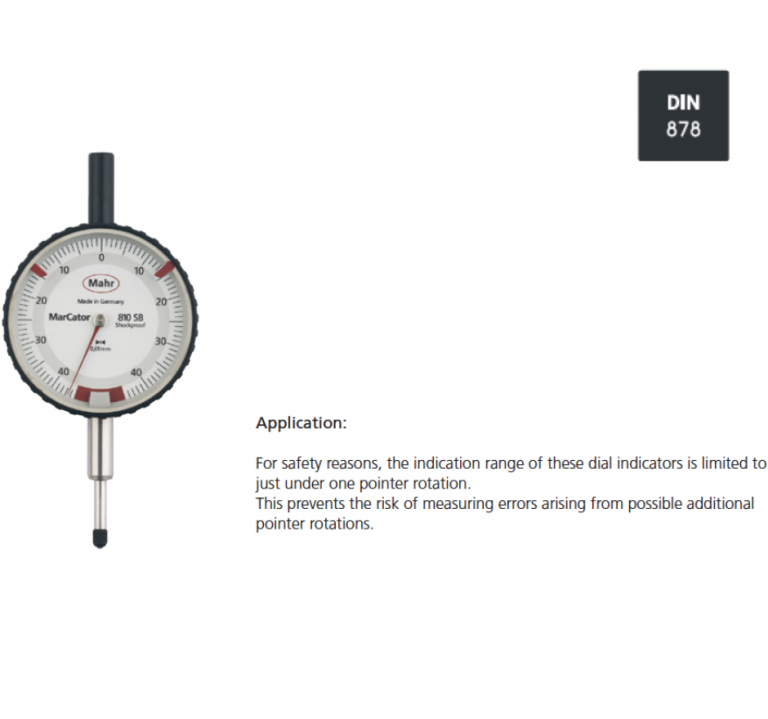 MarCator 810 SB / 803 SB | Safety Dial Indicator - Besmic Optic Industry