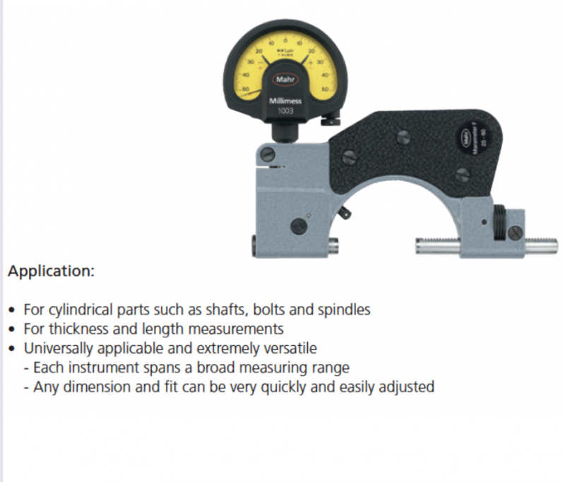 MaraMeter 840 F | Indicating Snap Gage - Besmic Optic Industry