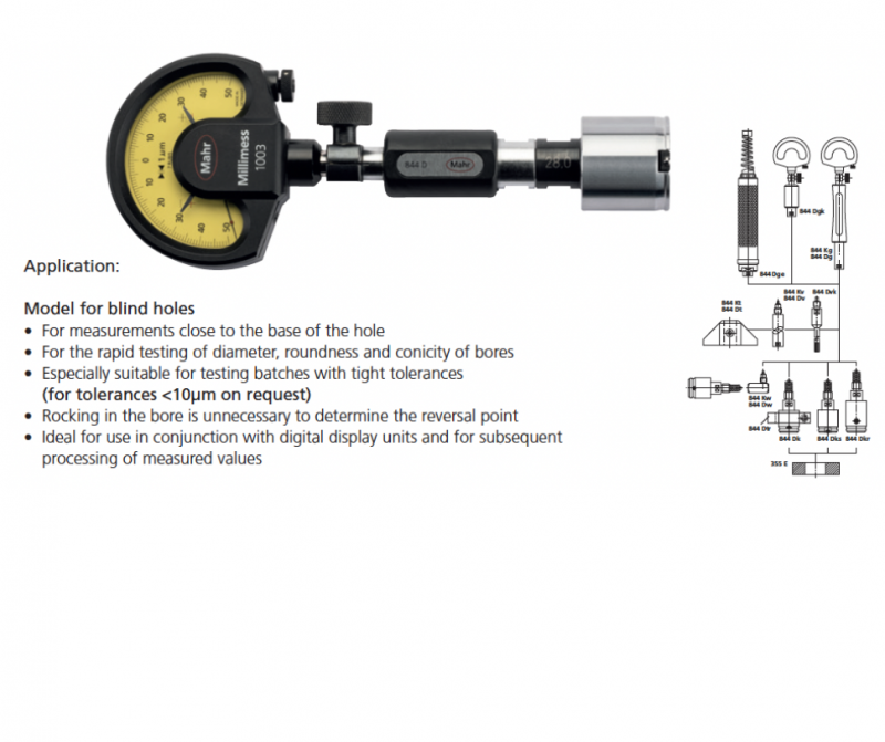 MaraMeter 844 Dks | Indicating Plug Gage - Besmic Optic Industry
