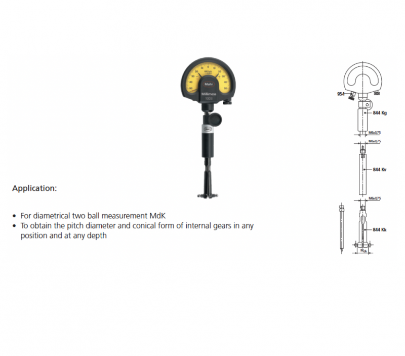 MaraMeter 844 Zk | Anvil for Internal Serration - Besmic Optic Industry