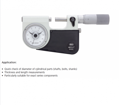 Micromar 40 F | Micrometer with Integrated Dial Comparator - Besmic ...