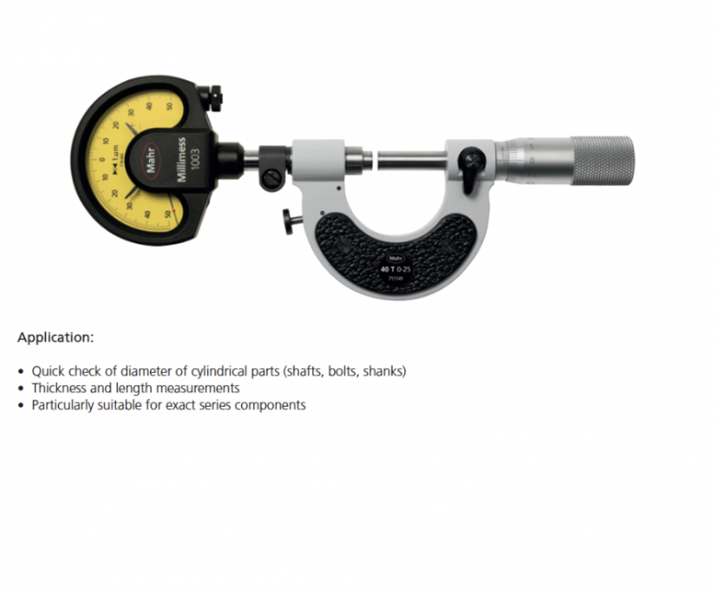 Micromar 40 T | Micrometer with Integrated Dial Comparator - Besmic ...